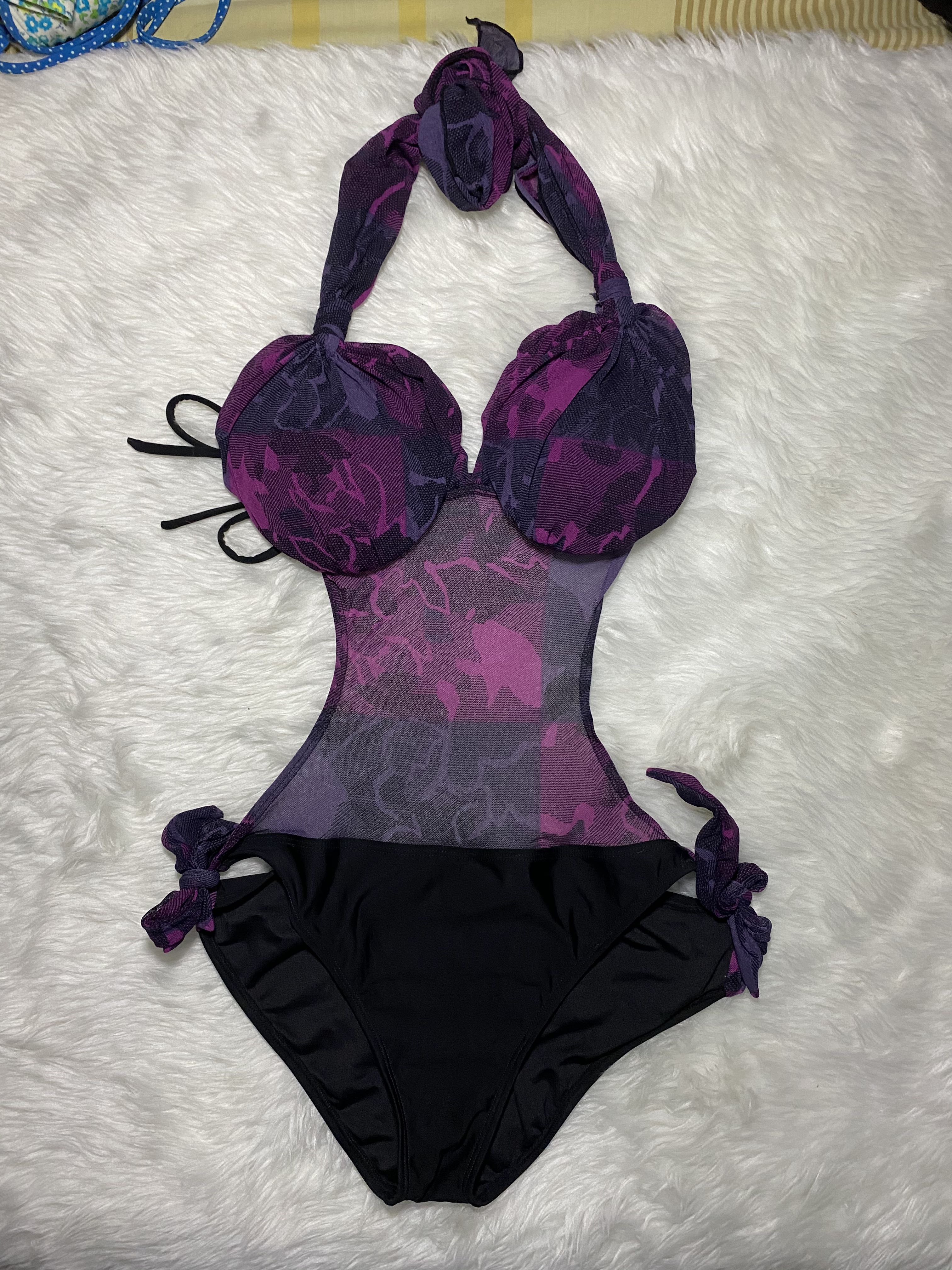 Stunning purple swimsuit, Women's Fashion, Swimwear, Bikinis ...
