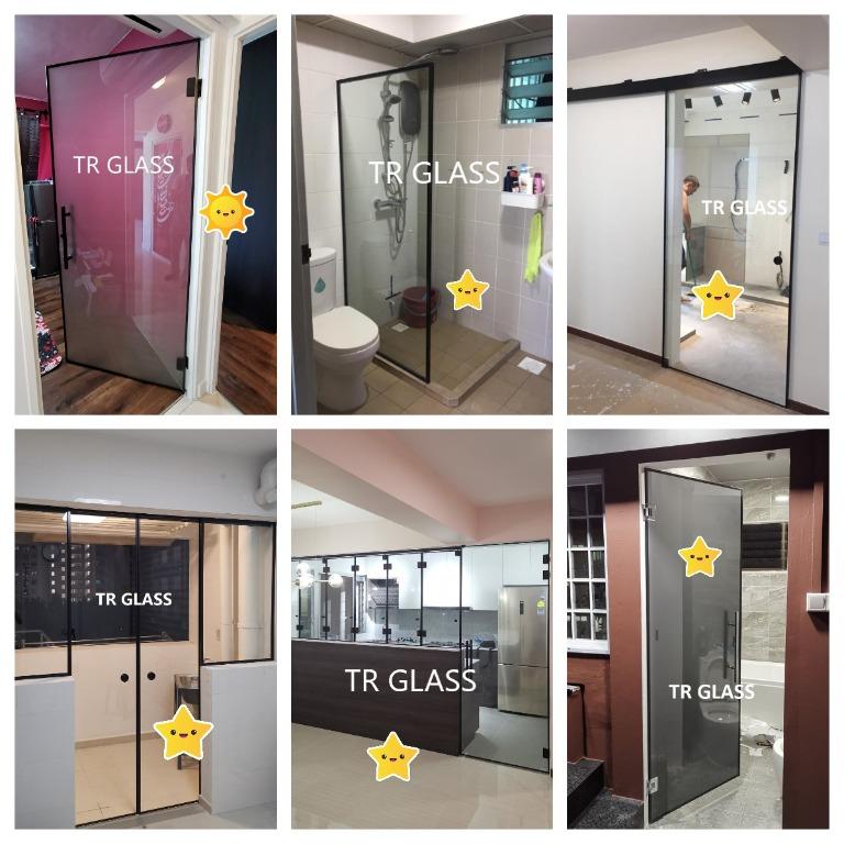 Service Yard Sliding/Bifold/Pivot Door Tempered Glass , Furniture ...