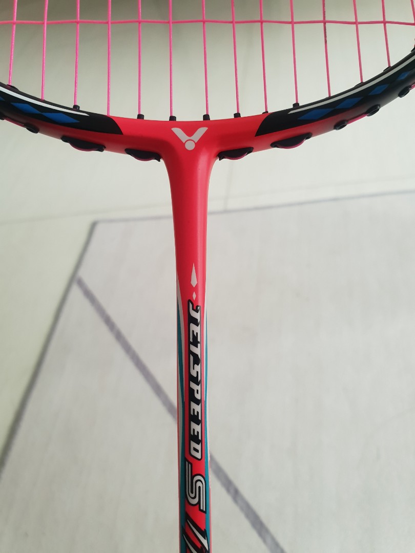 Victor Badminton RACKET Jetspeed pink, Sports Equipment, Sports & Games ...