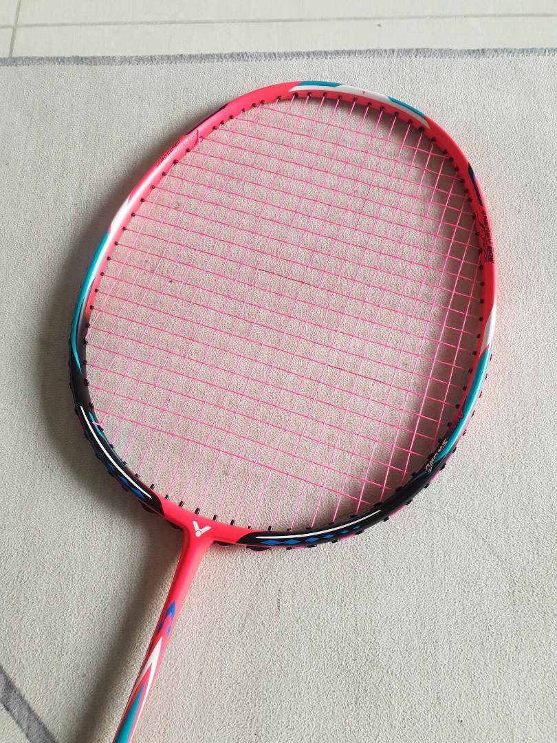 Victor Badminton RACKET Jetspeed pink, Sports Equipment, Sports & Games ...