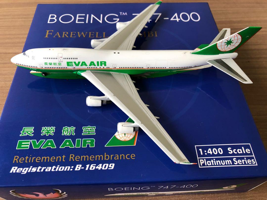 1:400 Eva Air Boeing 747-400 Farewell Flight, Hobbies & Toys, Toys ...