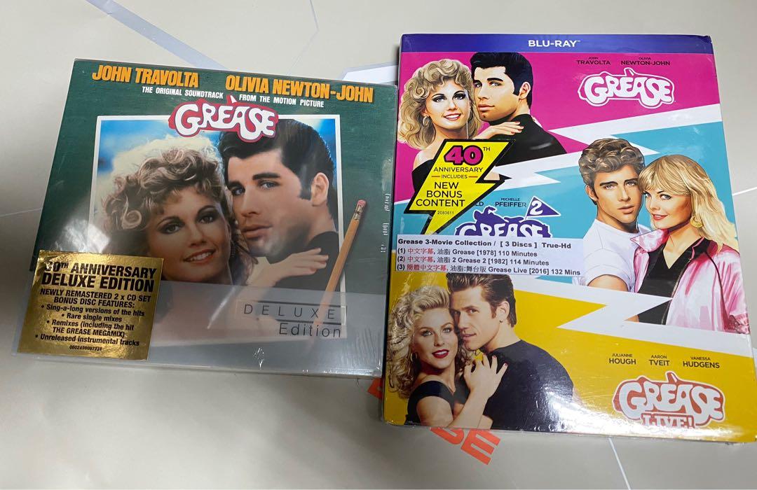 全新未開封 油脂 grease : 2CD + 3 movie collection Blu ray 全英文發聲、中文字幕 : Grease ...