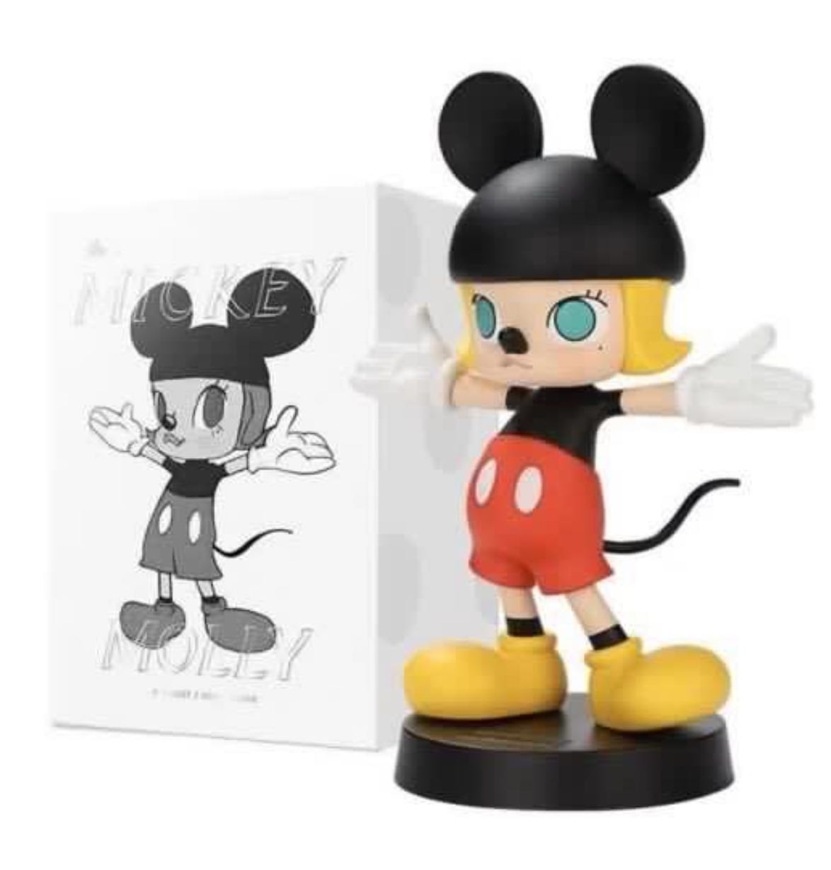 全新有盒 Pop Mart Disney 米奇 Mickey Molly 公仔 figure, 興趣及遊戲, 玩具 & 遊戲類 - Carousell