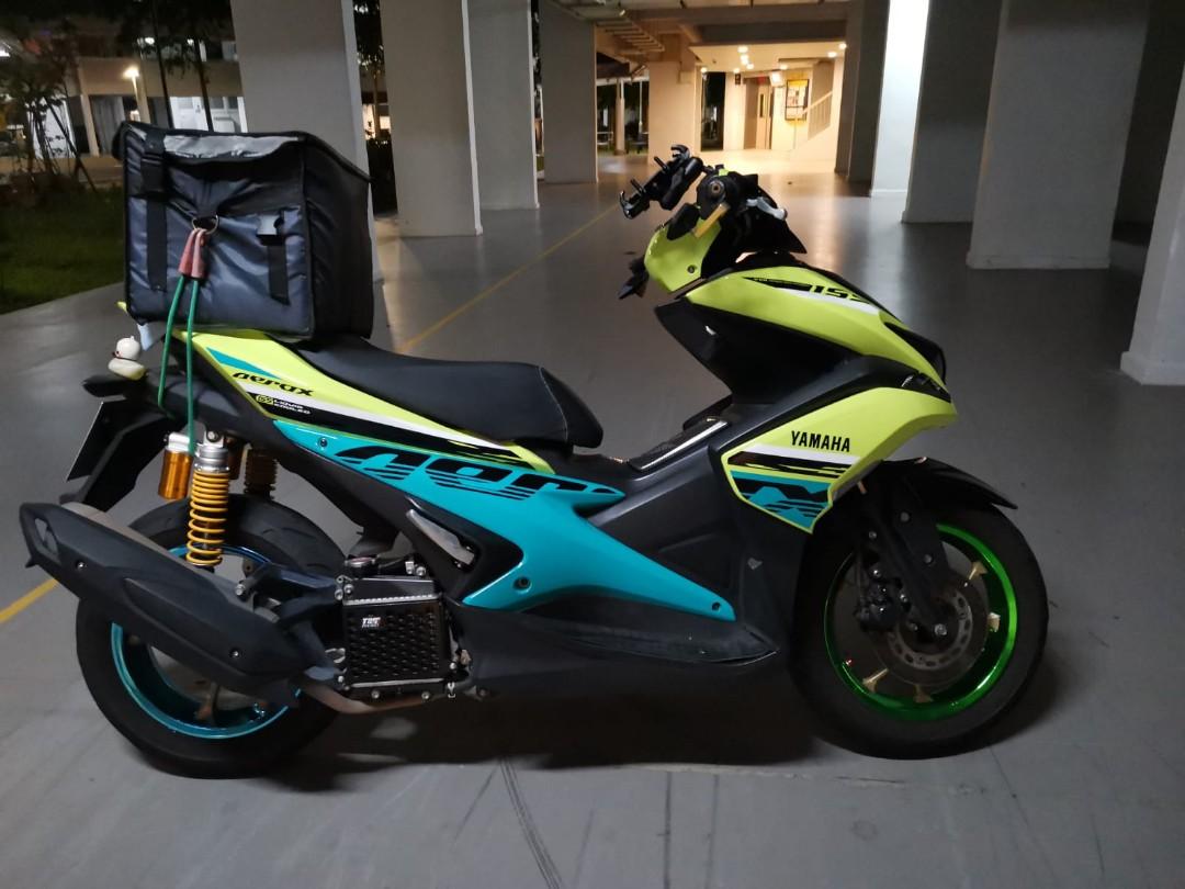 Aerox rim wrapping, Motorcycles, Motorcycle Apparel on Carousell