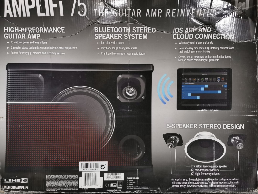Line 6 Amplifi 75 bluetooth speaker and amplifier, Audio, Soundbars ...