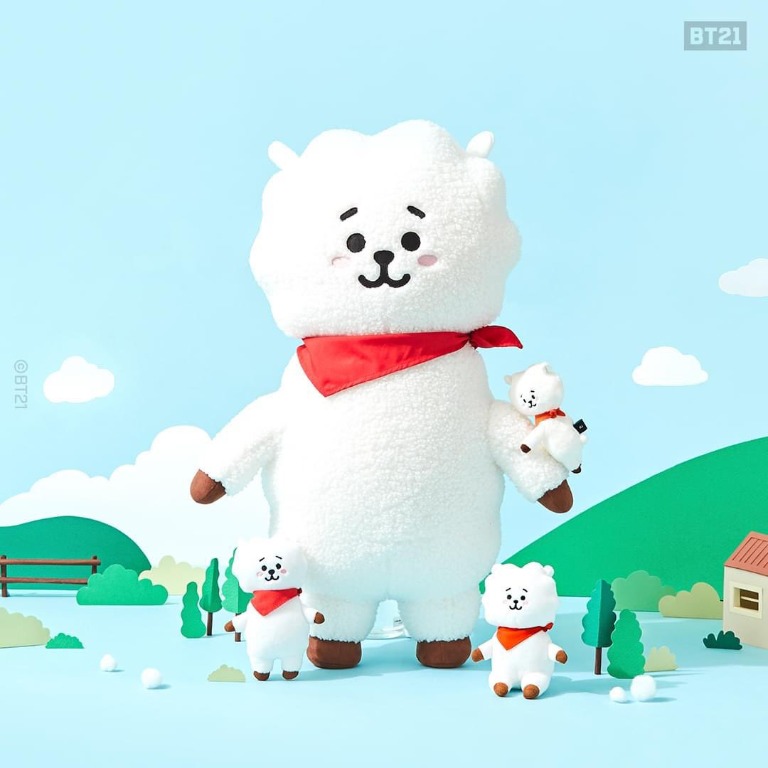 BT21 RJ JUMBO Standing Doll 53cm ( bts rm jin yoongi jhope jimin ...