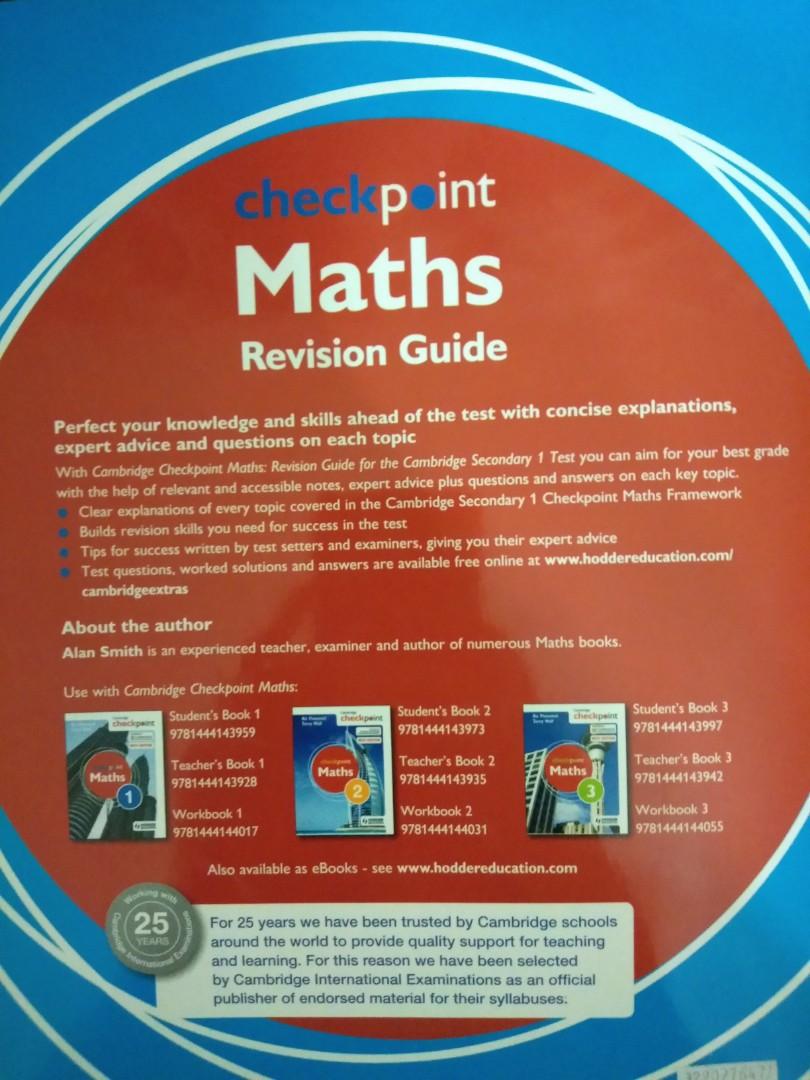 Cambridge Checkpoint Maths Revision Guide (Secondary 1), Hobbies & Toys ...