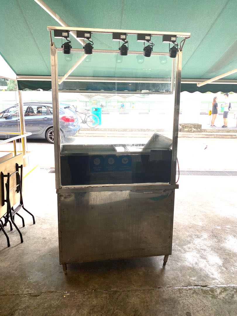 Chicken Rice Display Cabinet with Lights, Furniture & Home Living ...