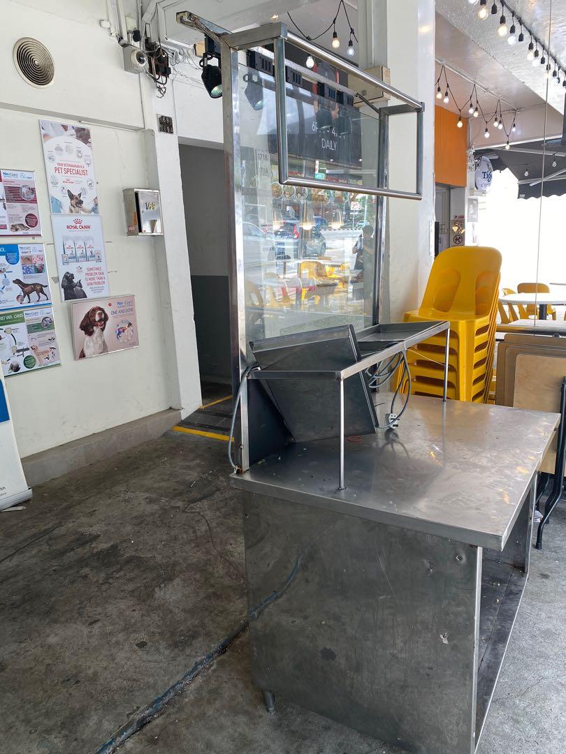 Chicken Rice Display Cabinet with Lights, Furniture & Home Living ...