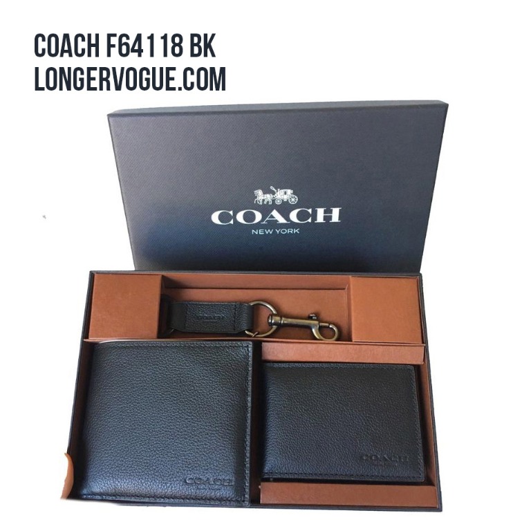 Coach Men Wallet Gift Box F64118, Luxury, Bags & Wallets on Carousell