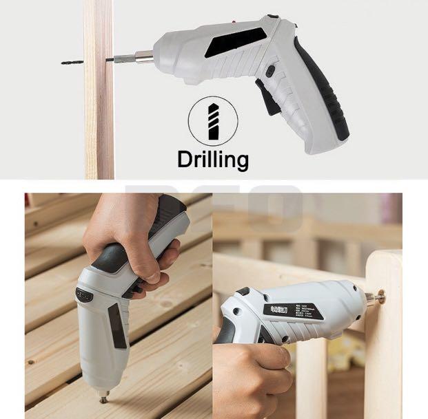 DFO Mini Screwdriver Drill Machine Cordless Rechargeable 3.6V Hand ...