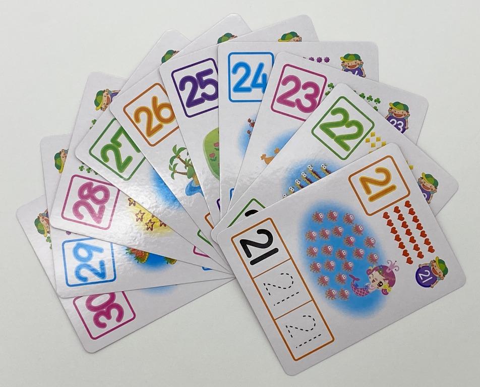 Dry-Erase Number Penmanship Cards for Children Kids Early Mathematics ...