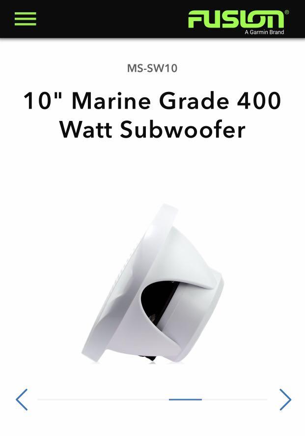 Fusion Marine subwoofer MS-SW 10, Everything Else on Carousell