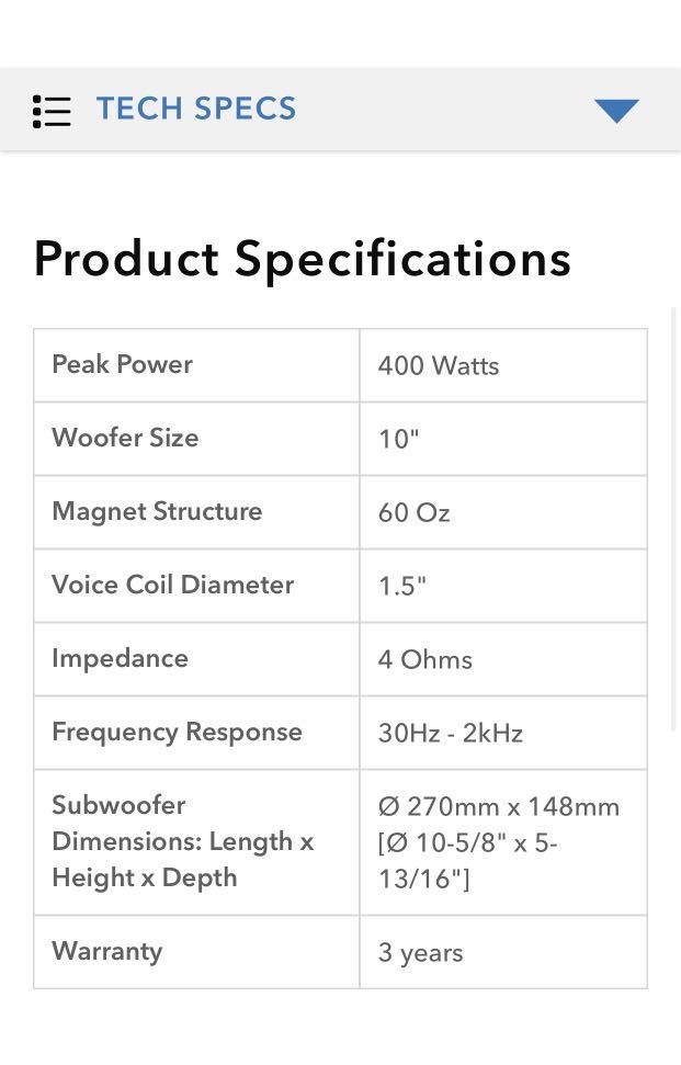 Fusion Marine subwoofer MS-SW 10, Everything Else on Carousell