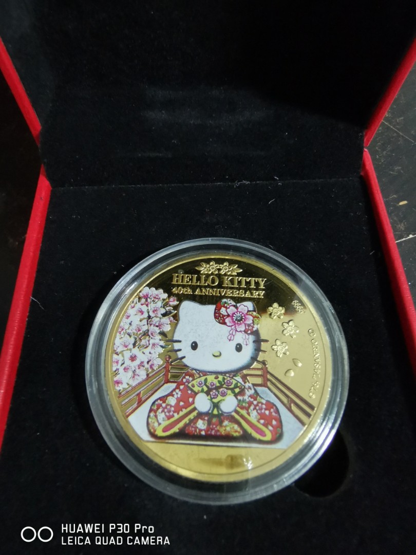 Hello Kitty 40th Anniversary Commemorative Coin, Hobbies & Toys ...