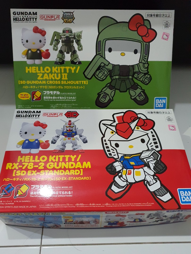 Hello Kitty Twin Pack (Zaku II + RX-78-2 Gundam), Hobbies & Toys, Toys ...