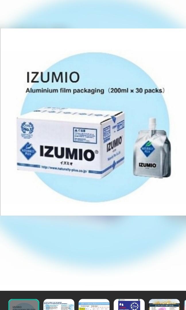 Izumio hydrogen drink water, Health & Nutrition, Health Supplements ...