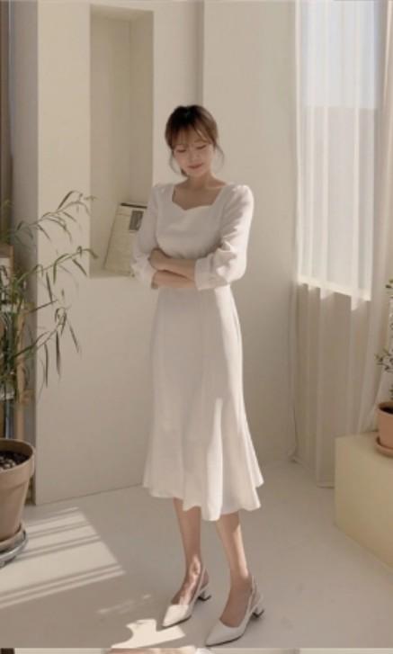 ROM Solemnisation White Simple Dress, Women's Fashion, Dresses & Sets ...
