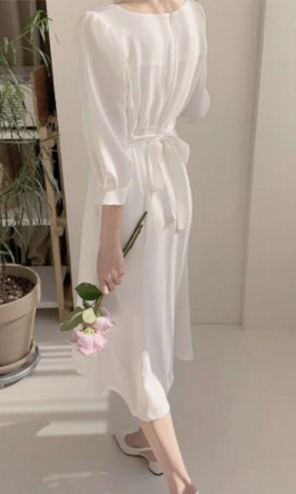 ROM Solemnisation White Simple Dress, Women's Fashion, Dresses & Sets ...