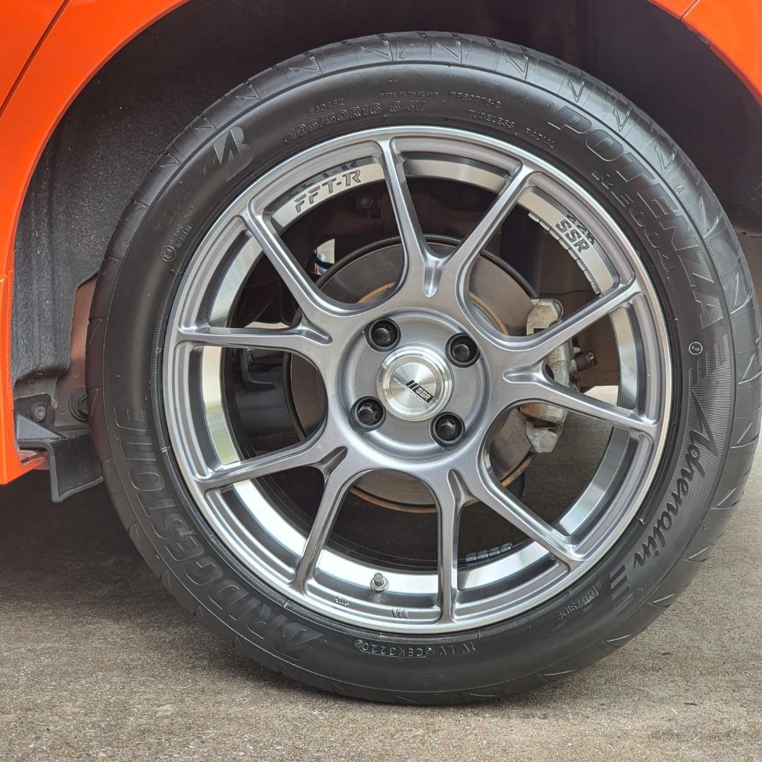 SSR GTX02 16 inch rims & BS tires with original SSR Centre caps., Car ...
