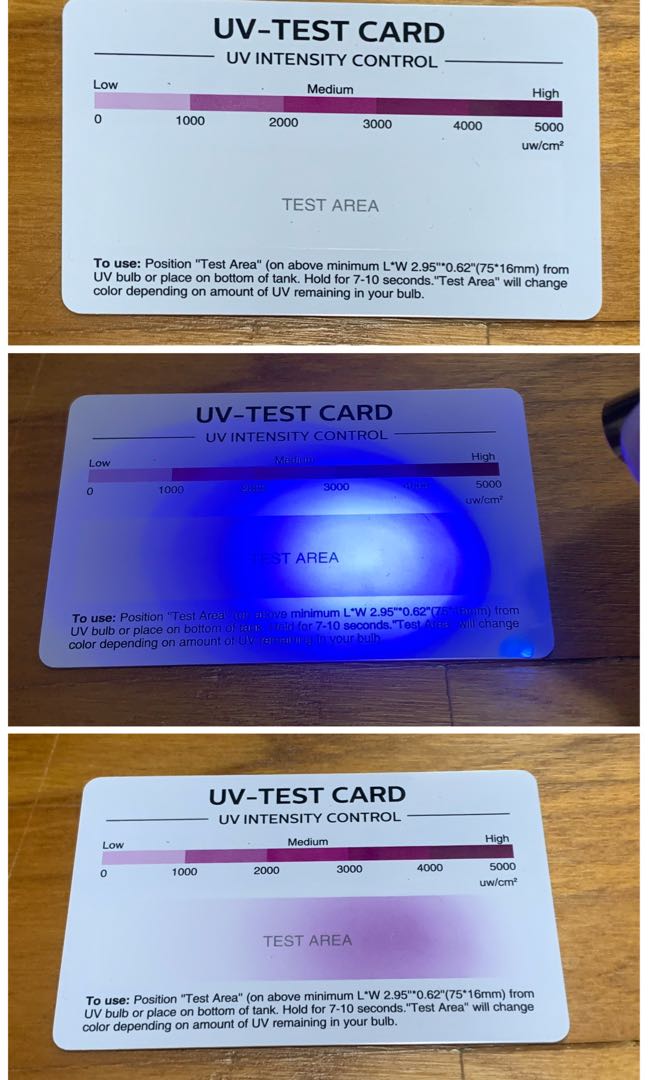 UV Intensity Test Meter Card Ultra Violet Tester, Health & Nutrition ...
