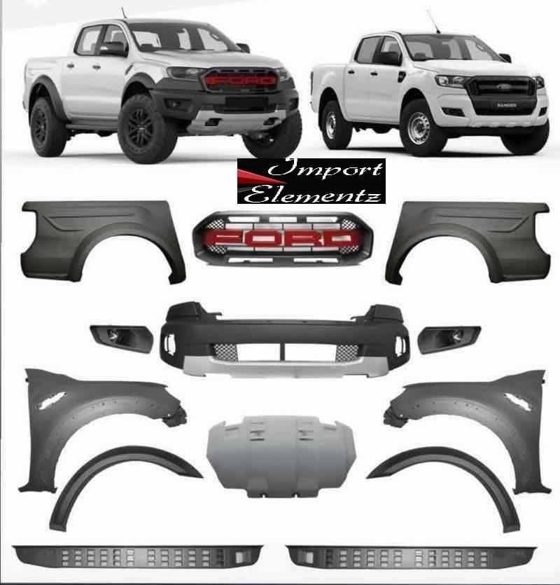 2015 to 2021 Ford Ranger t7 t8 Raptor conversion bodykit with Wide ...
