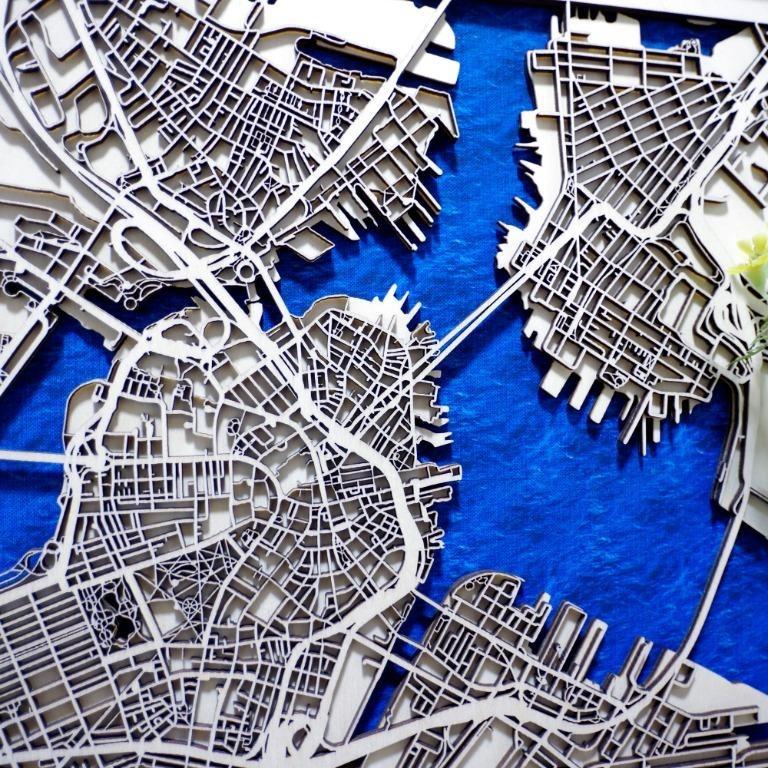 木製3D立體地圖 香港地圖 手工 Wall Art 3D Laser Cut Map 可掛牆 (另有其他國家城市地圖), 興趣及遊戲, 手作 ...