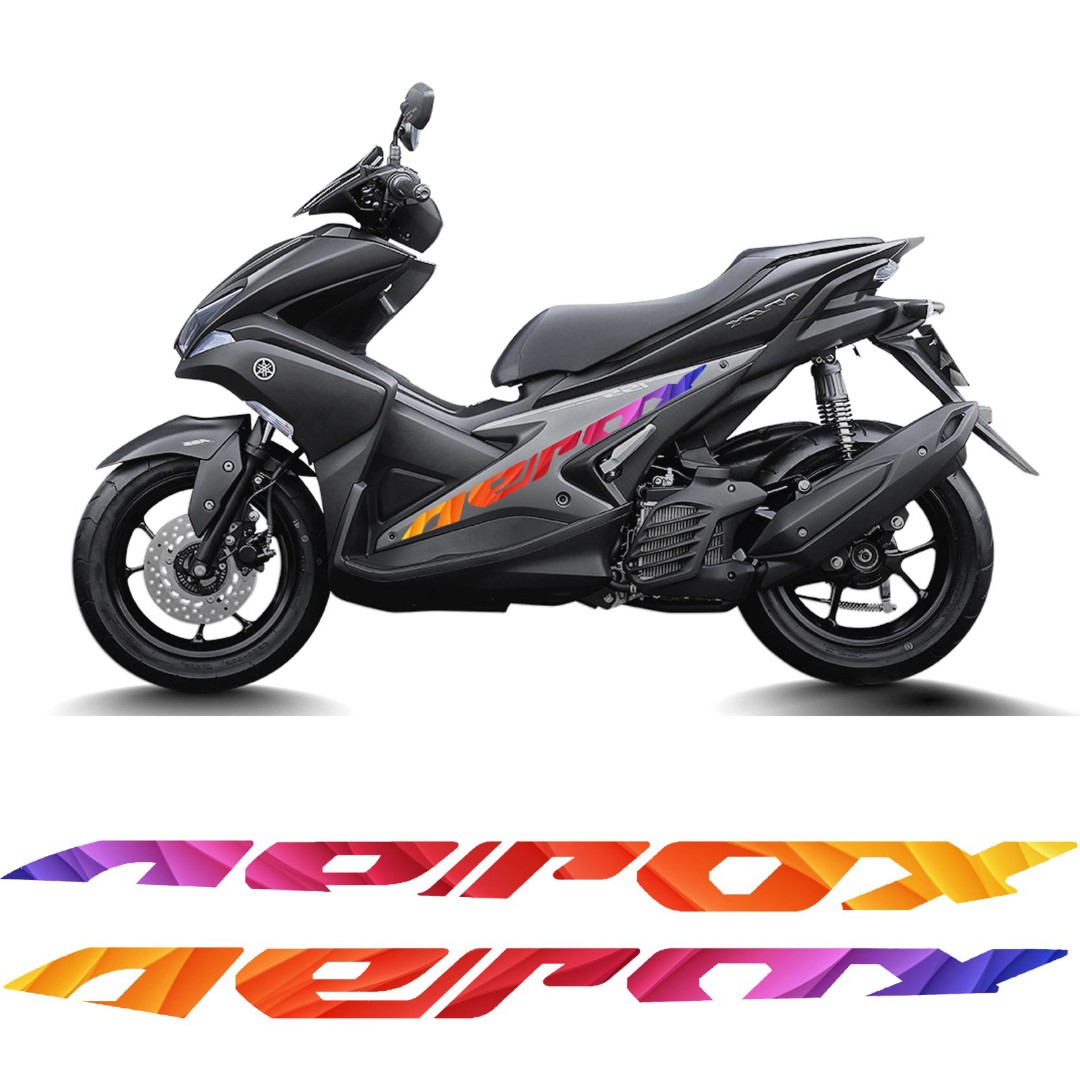 Aerox Side panel sticker, Motorcycles, Motorcycle Accessories on Carousell