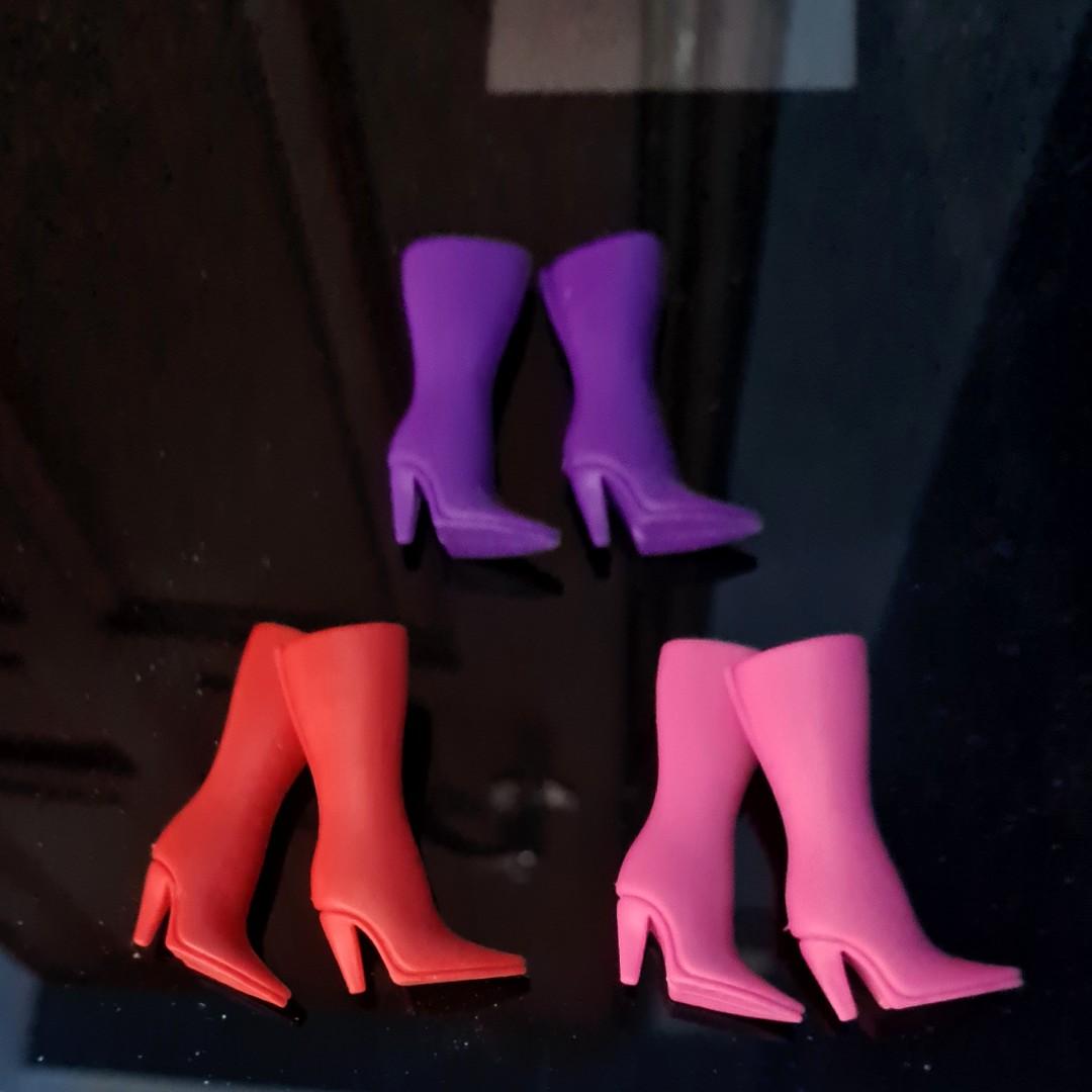 Barbie doll Shoes Boots ( Boots 3 pairs ), Hobbies & Toys, Toys & Games ...