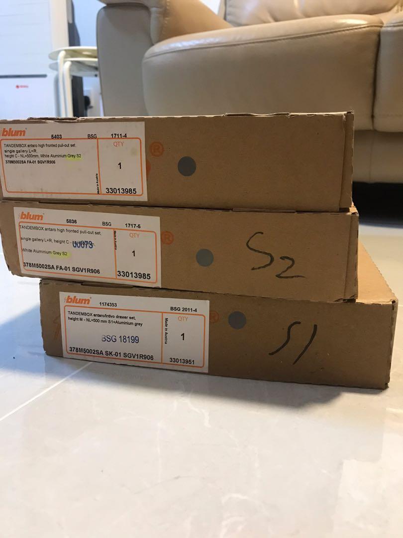 Blum Tandembox S1 (grey), Furniture & Home Living, Home Improvement ...