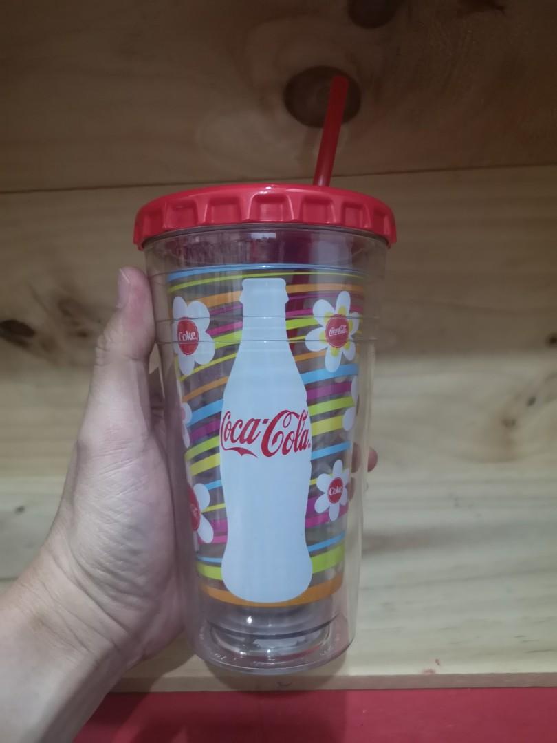 Coca Cola Double Wall Cool Gear Chiller with Straw, Furniture & Home ...