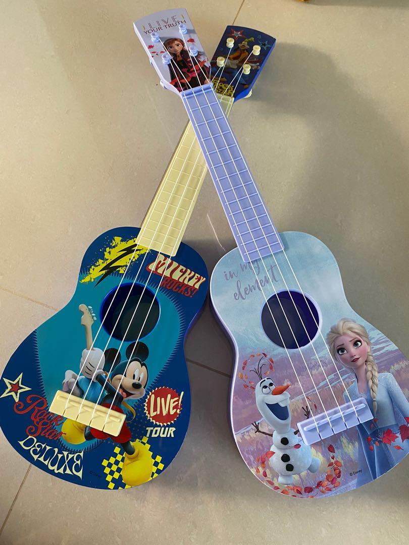 Frozen & Mickey Mouse Ukulele, Hobbies & Toys, Toys & Games on Carousell