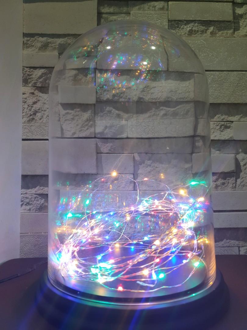 Glass Dome with led lights, Furniture & Home Living, Kitchenware ...