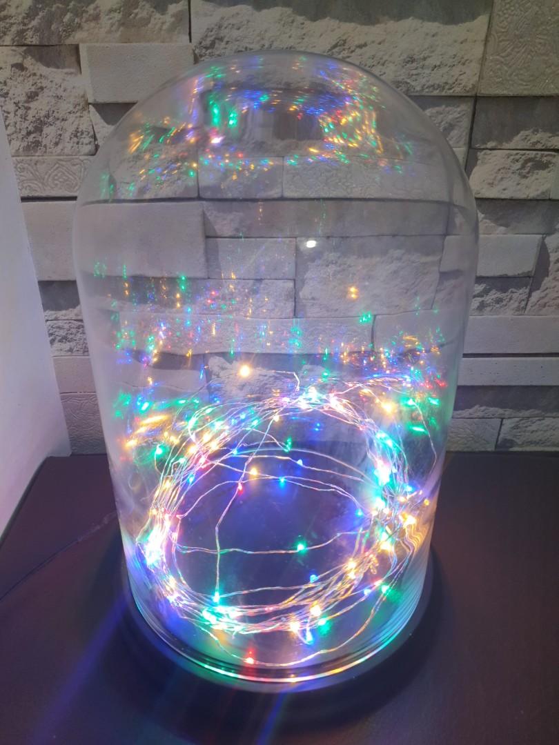 Glass Dome with led lights, Furniture & Home Living, Kitchenware ...