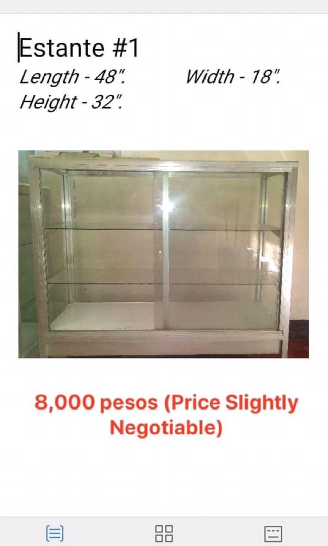 GLASS ESTANTE 1, Furniture & Home Living, Furniture, Shelves, Cabinets ...