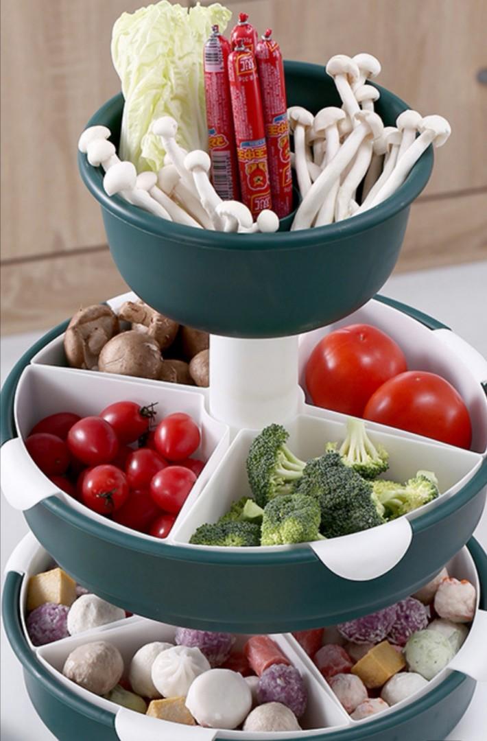 Hotpot steamboat mookata food tower tray storage basket platter CNY, TV ...