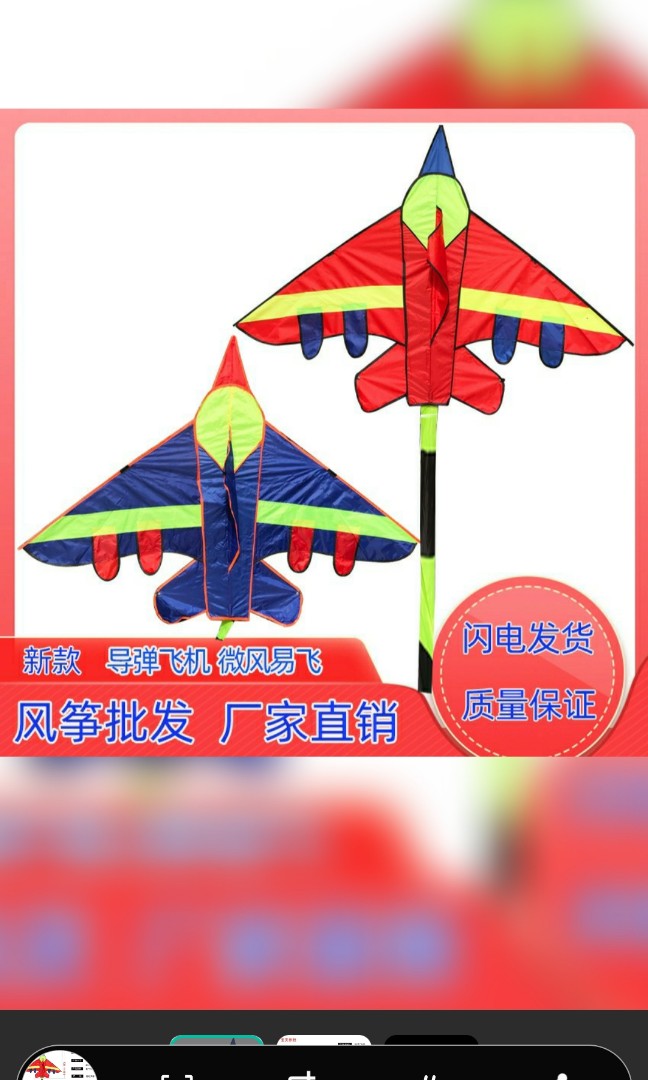 Kites for adult (fighter jet)- comes with 260m strings18 cm reel ...