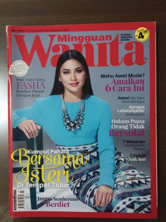 Majalah Mingguan Wanita cover Fasha Sandha Julai 2015, Hobbies & Toys ...
