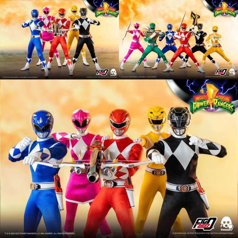 Mighty Morphin Power Rangers 6 Pack Core Rangers + Green Ranger 1/6 ...