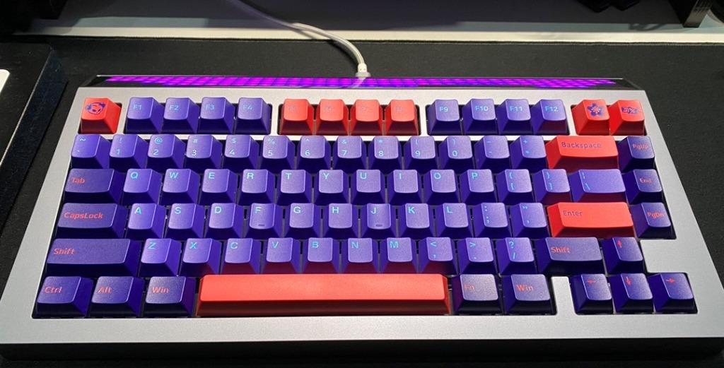 PBT Keycaps Doubleshot Laser Akko Neon Keycaps Purple Neon Blue Pink ...