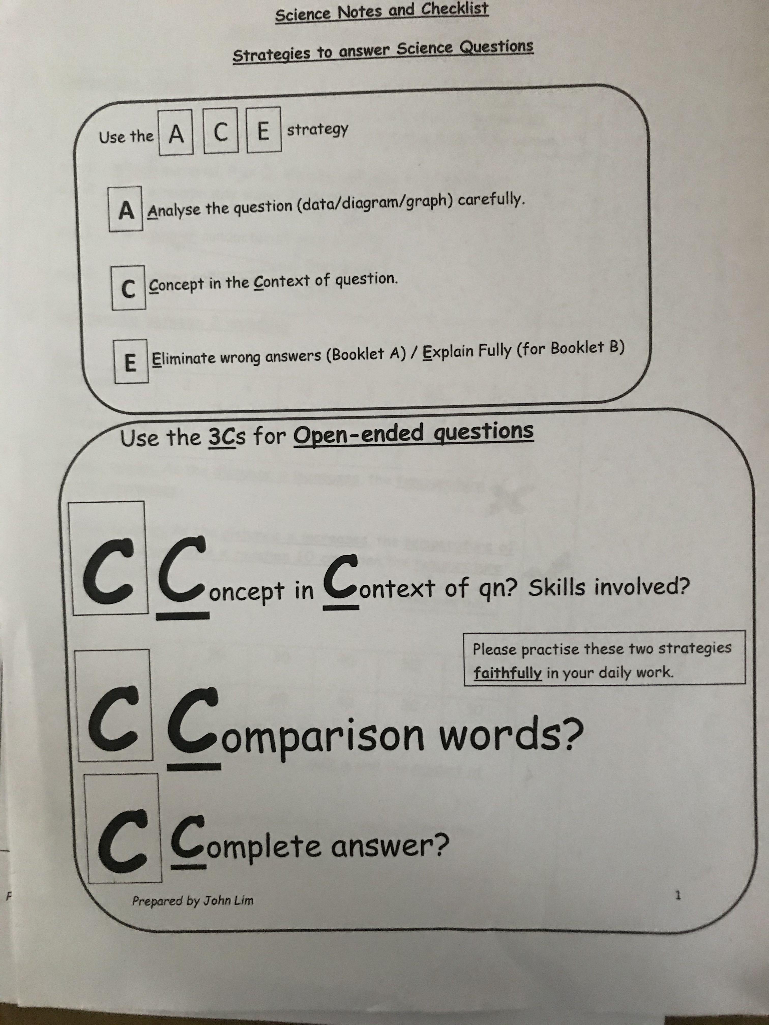PSLE Science notes and checklist, Hobbies & Toys, Books & Magazines ...