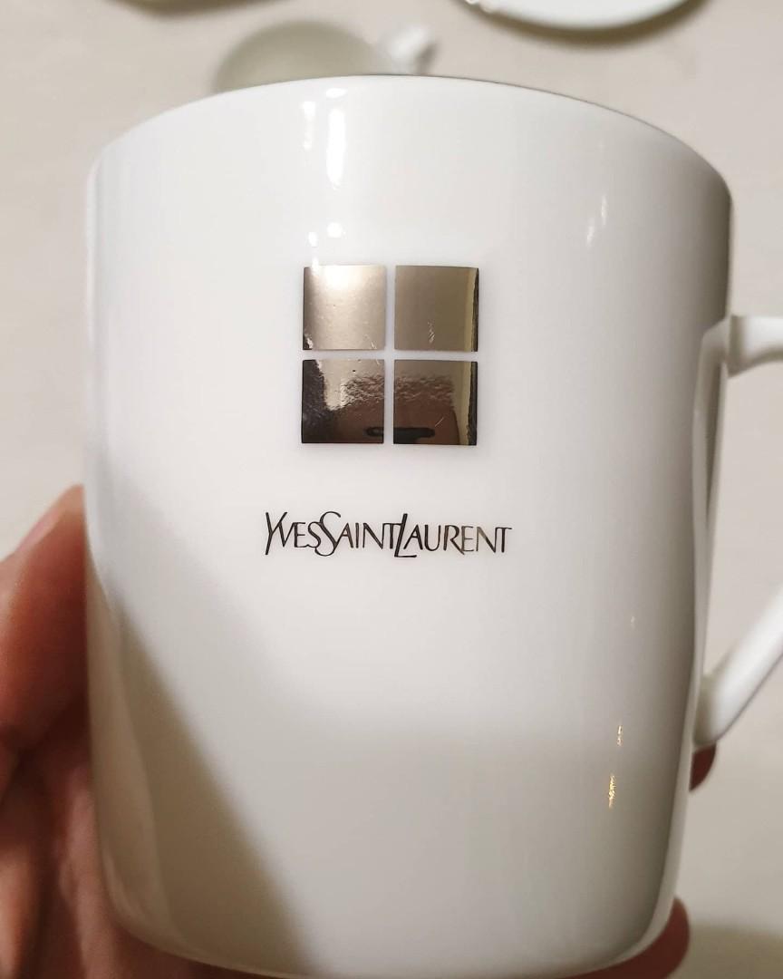 Rare Ysl White Tea Cups Set, Furniture & Home Living, Kitchenware ...