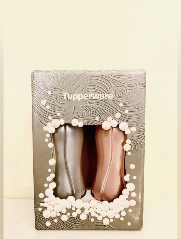 New Tupperware eco bottles in rose gold & pearl white , Furniture ...