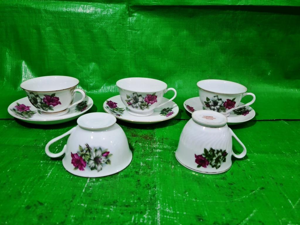 Vintage Bunga Kangkong teacup, Furniture & Home Living, Kitchenware ...