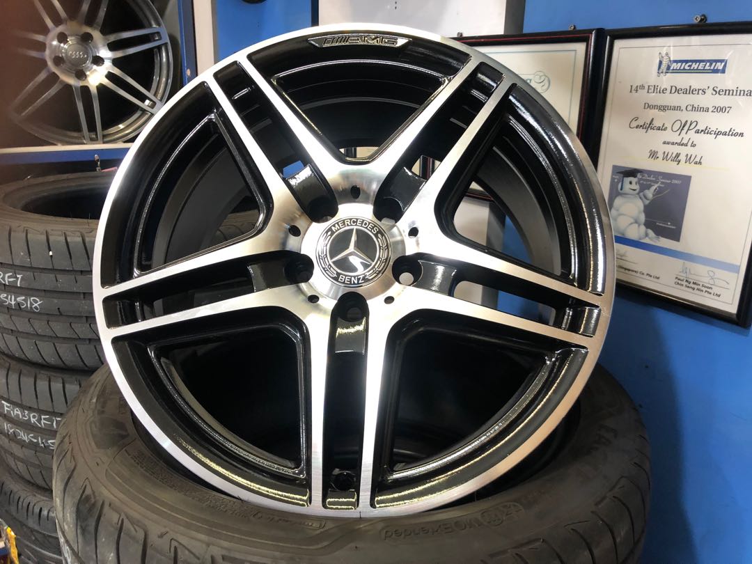 18”Mercedes Original Amg Staggered Rim, Car Accessories, Tyres & Rims ...
