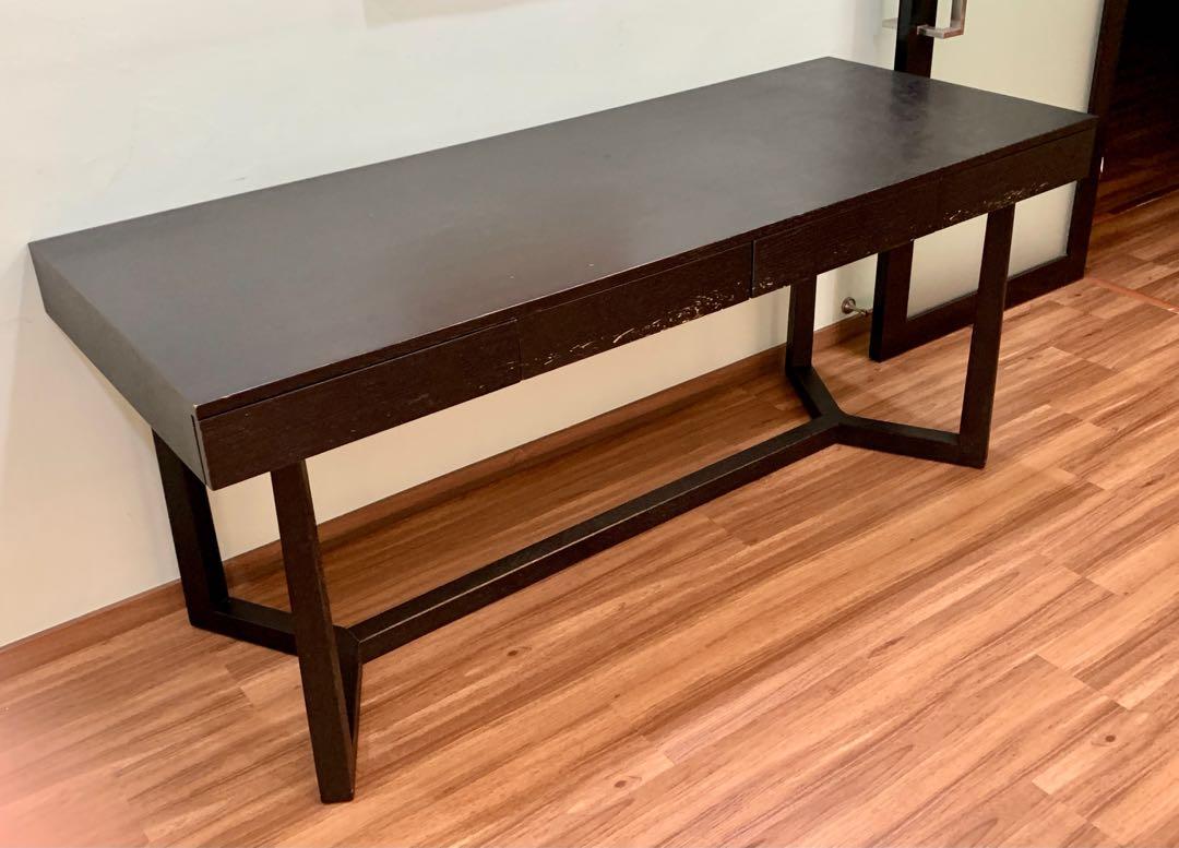 Dark Oak Wood Study table, Furniture & Home Living, Furniture, Tables ...