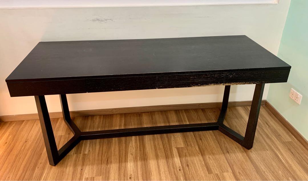 Dark Oak Wood Study table, Furniture & Home Living, Furniture, Tables ...