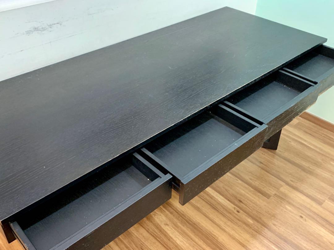 Dark Oak Wood Study table, Furniture & Home Living, Furniture, Tables ...