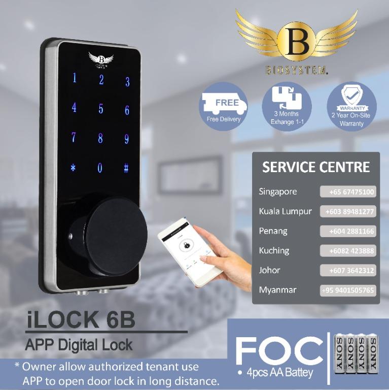 Digital Additional Lock without handle / Password & mobile App Access ...