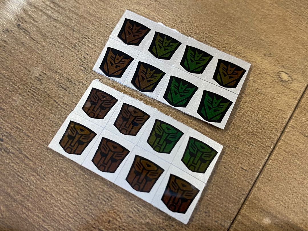 Heat Rub Transformers G1 Insignia Rubsign Sticker Autobot Decepticon ...